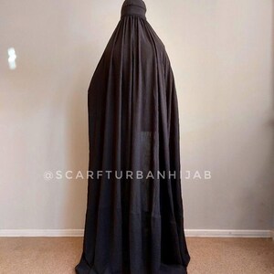 Elegant Black Crepe Burka – Luxurious Wrap With Flowing Design - Etsy