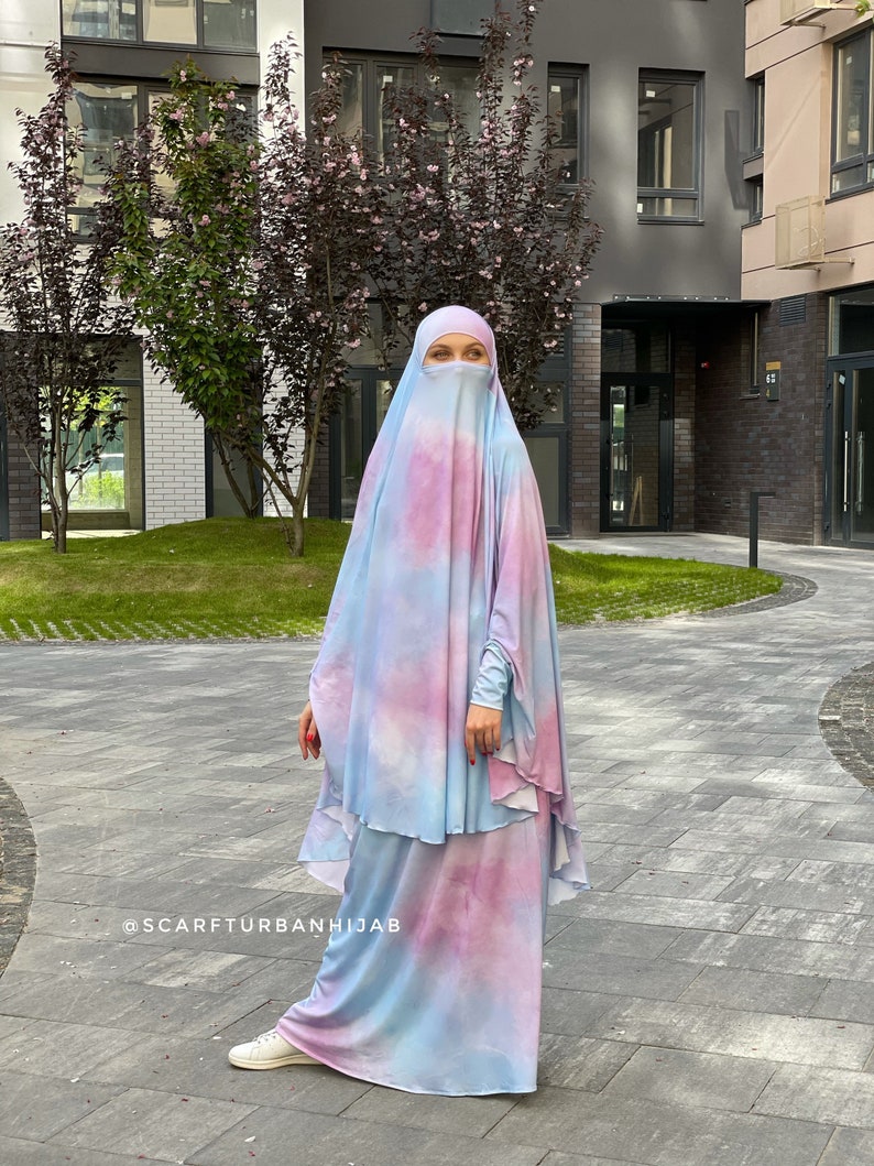 Exclusive Print Khimar Niqab Transformer Elegant Traditional - Etsy