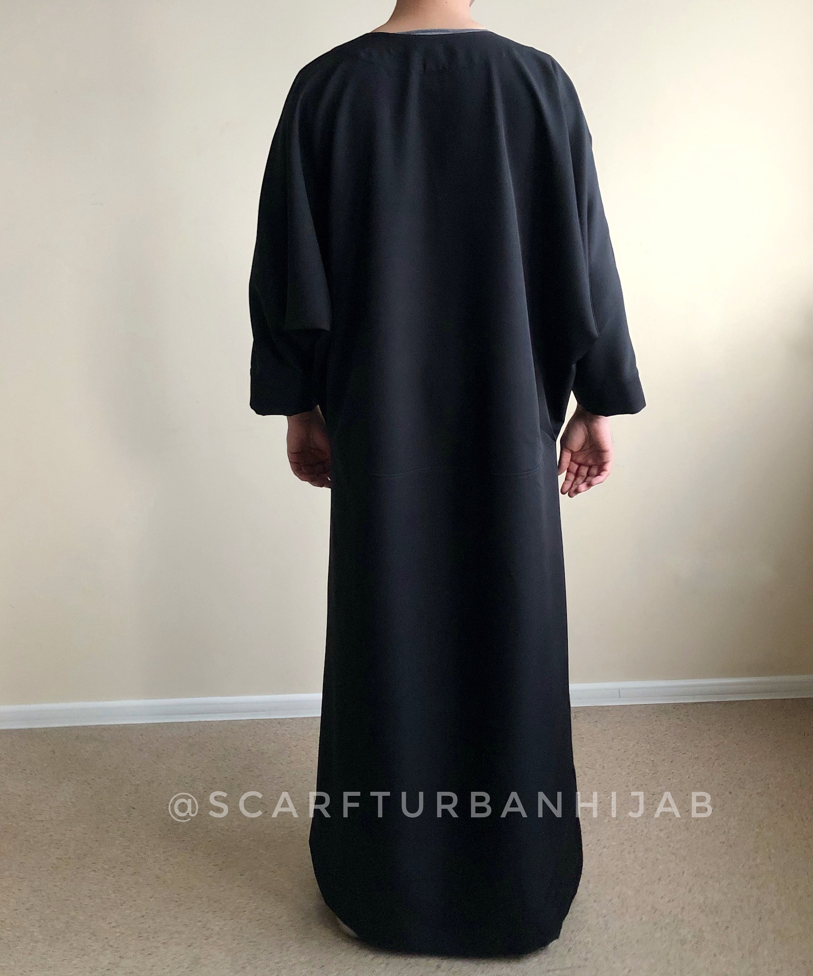 Men Black Cloak Coat , Islamic Men Clothing, Ritual Cape, Mula Sheikh ...