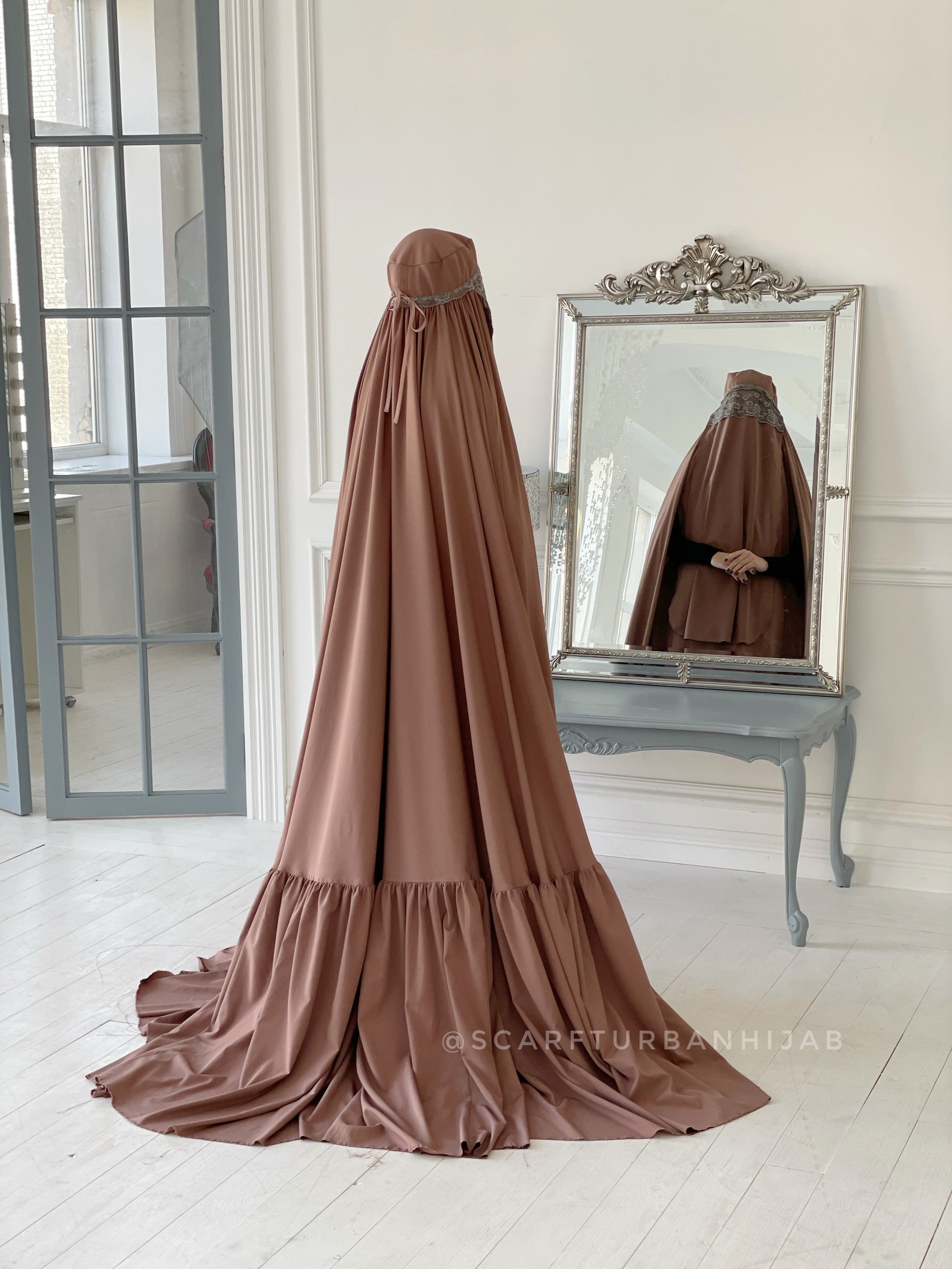Brown Afghan Burqa Cape Traditional Chador Full Niqab Lace - Etsy