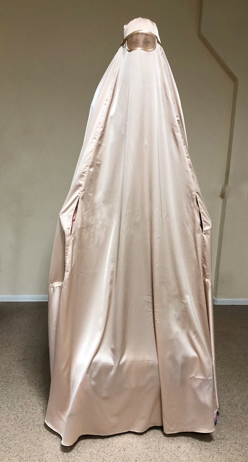 Golden Beige Afghan Burqa Silk Khimar Cape Niqab Full Long - Etsy Australia