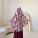 Light Brown Floral Print Khimar Transformer to Niqab, Jilbab - Etsy