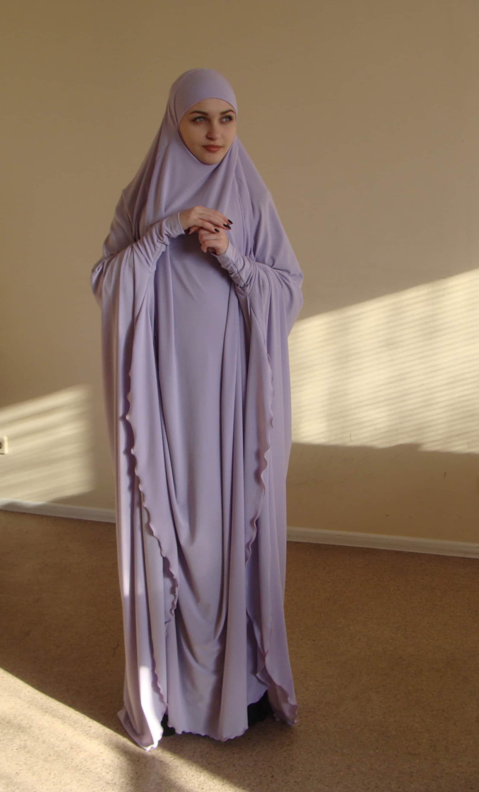 Transformer Lilac Khimar Maxi dress Transformer Iris hijab | Etsy