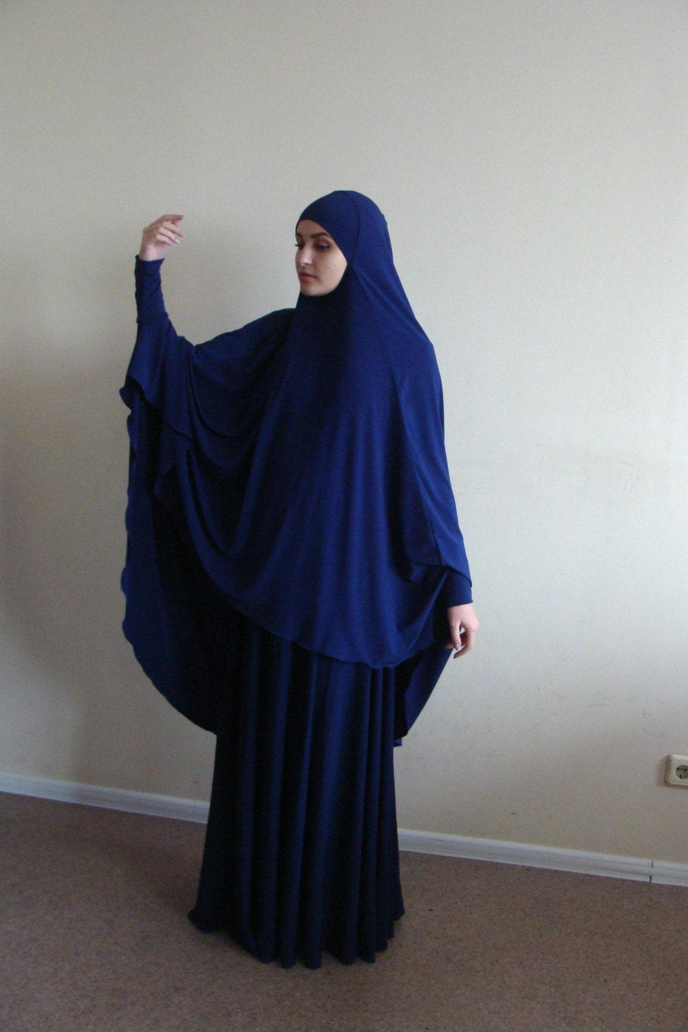 Dark Blue Khimar Niqab Transformer Navy Blue Traditional - Etsy UK