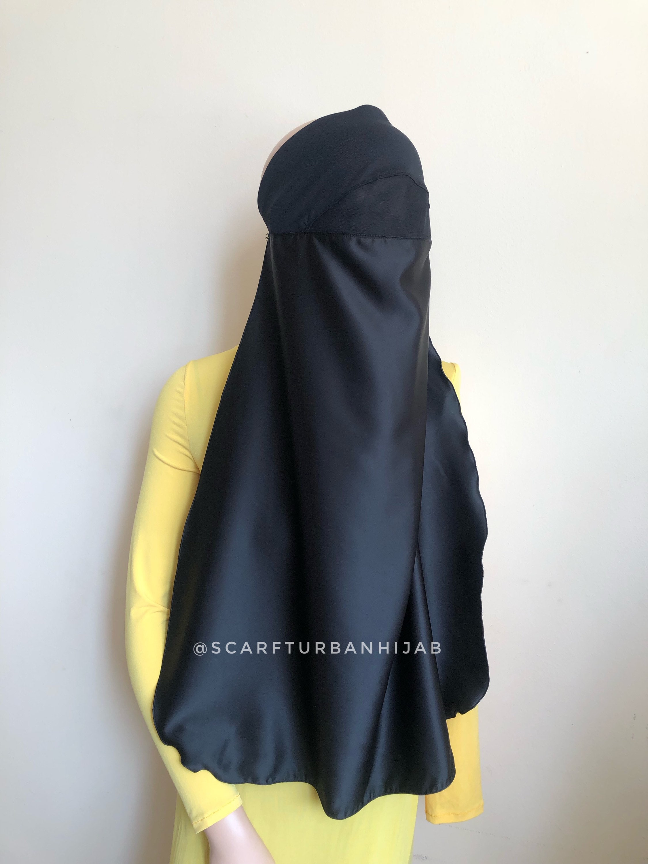 Black Stylish Niqab Veil Noir Traditional Burqa Niqab Hajji - Etsy