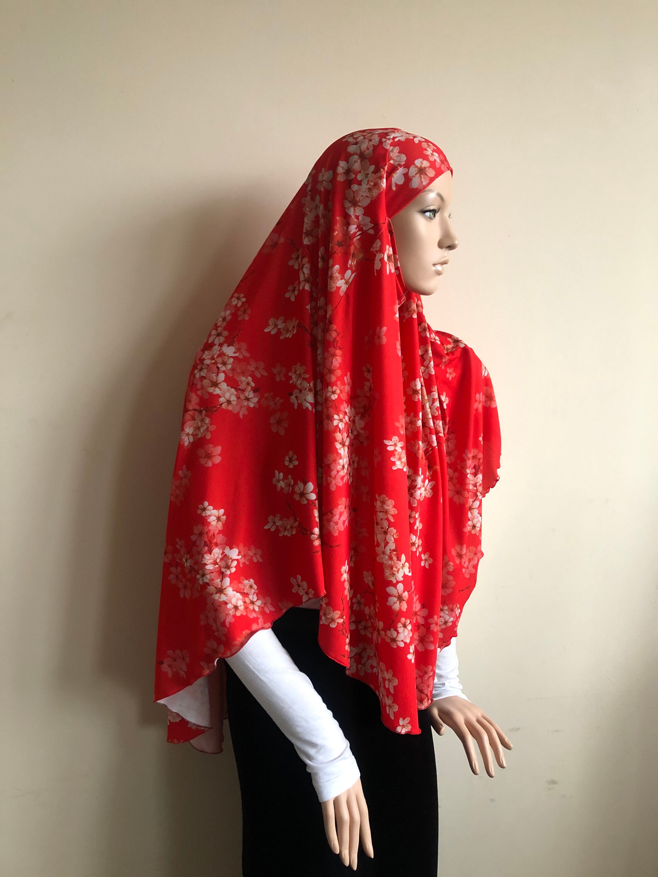 New Sakura Khimar Traditional Hijab 1 Piece Hijab Ready to - Etsy