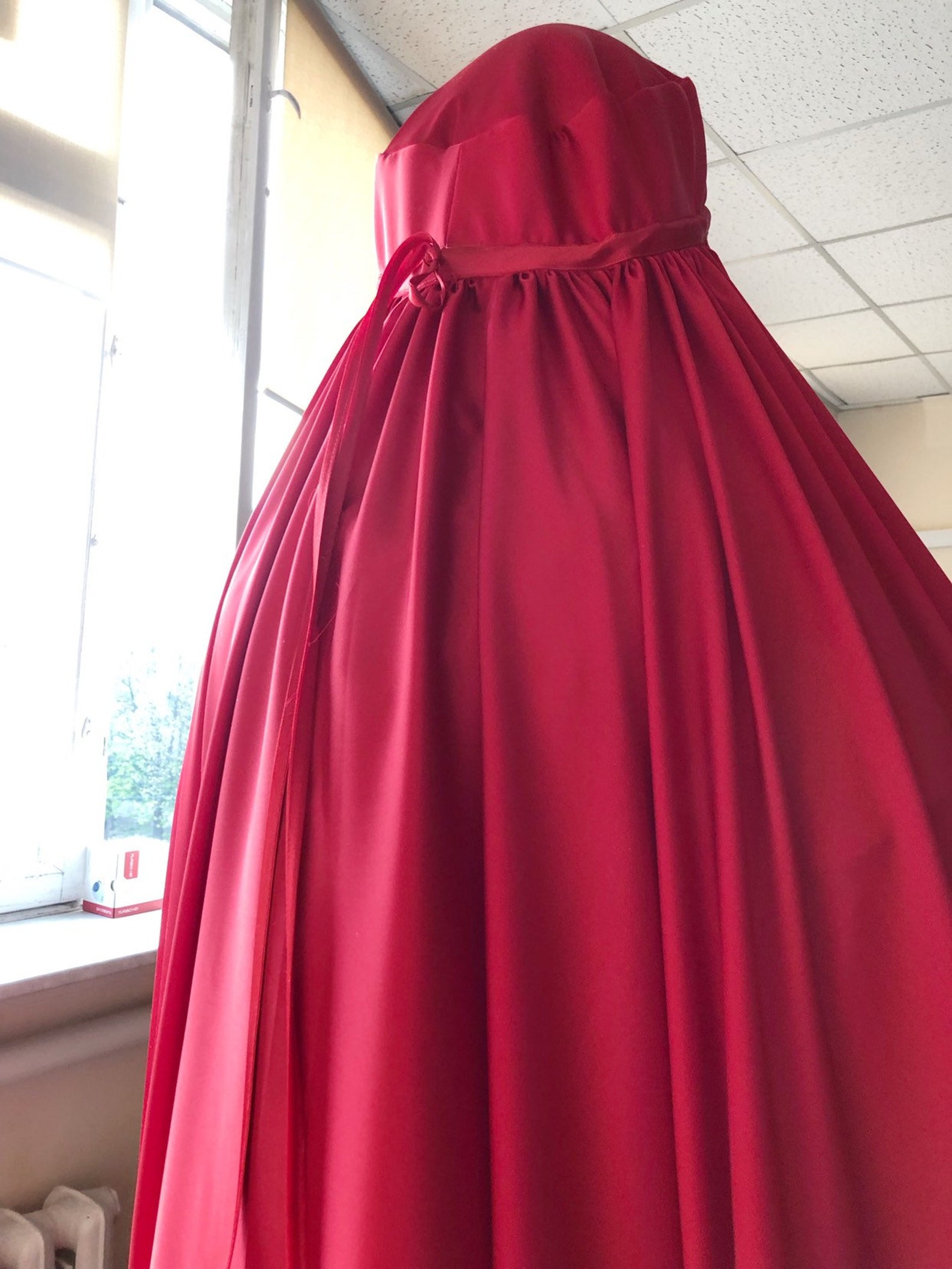 Red Afghan Burqa Silk Khimar Cape Niqab Full Long Hijab - Etsy