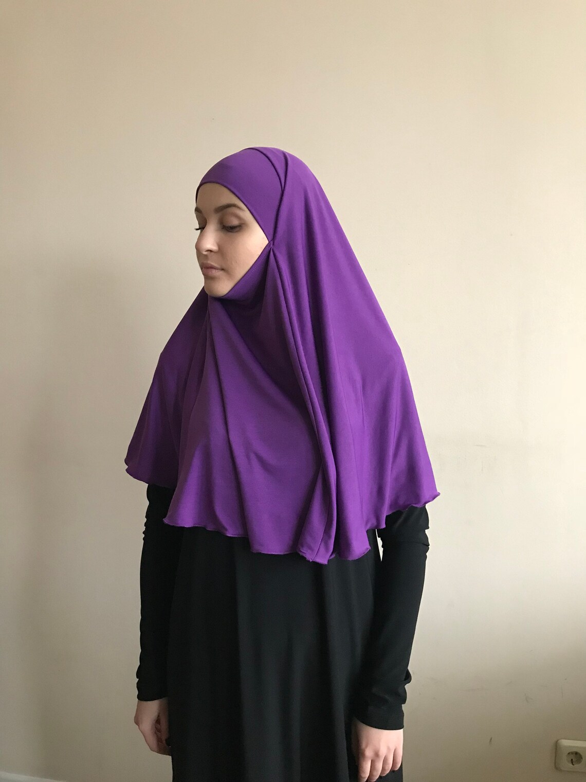 Purple Niqab Transformer, Traditional Hijab, 1 Piece Hijab, Ready to ...