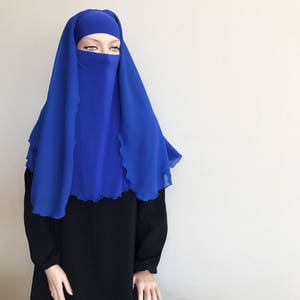 Niqab Blue Veil, Niqab Transformer, Navy Niqab, Closed Face Niqab ...