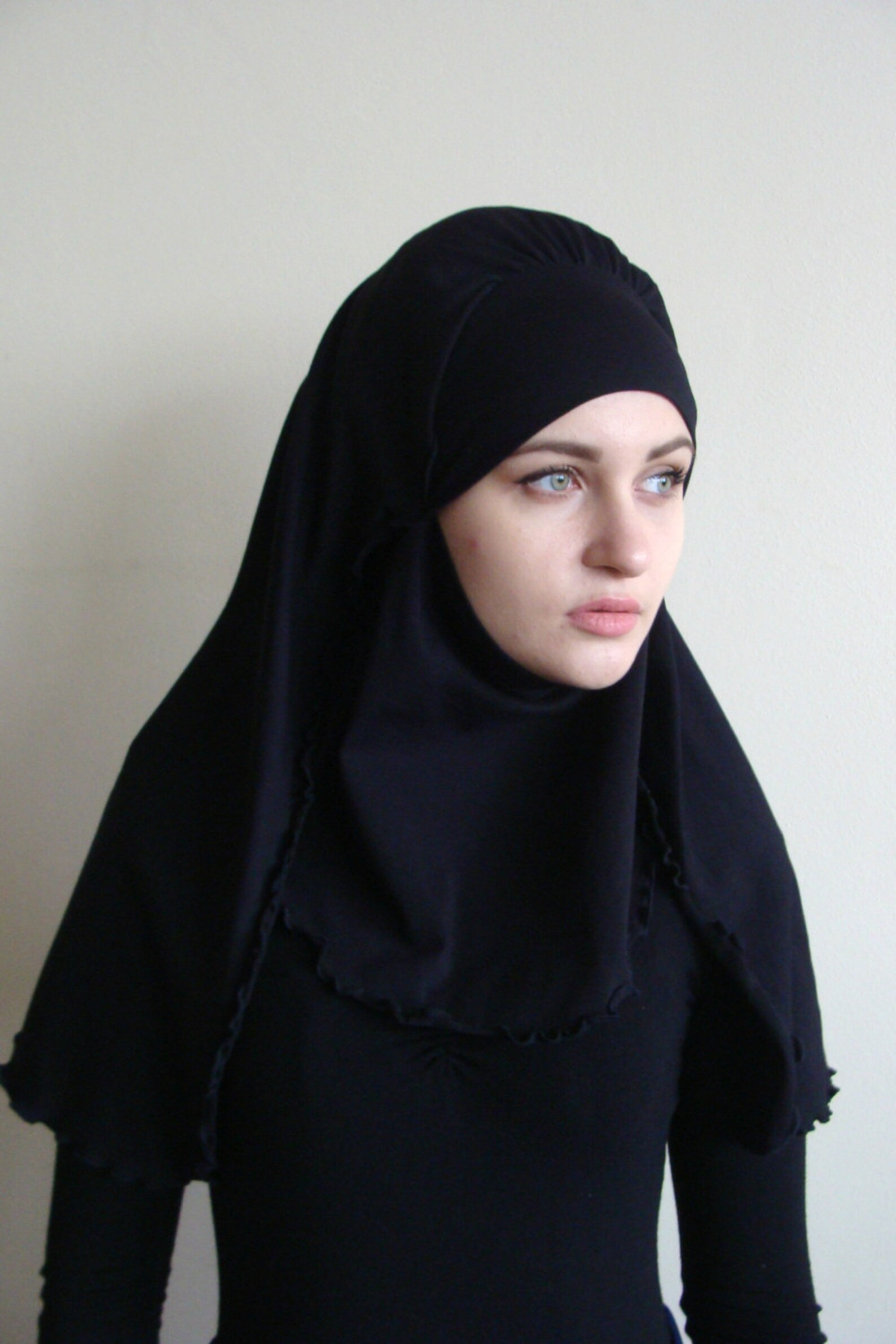 Schwarze voluminöse Barbe Hijab Burka traditionelle Niqab | Etsy