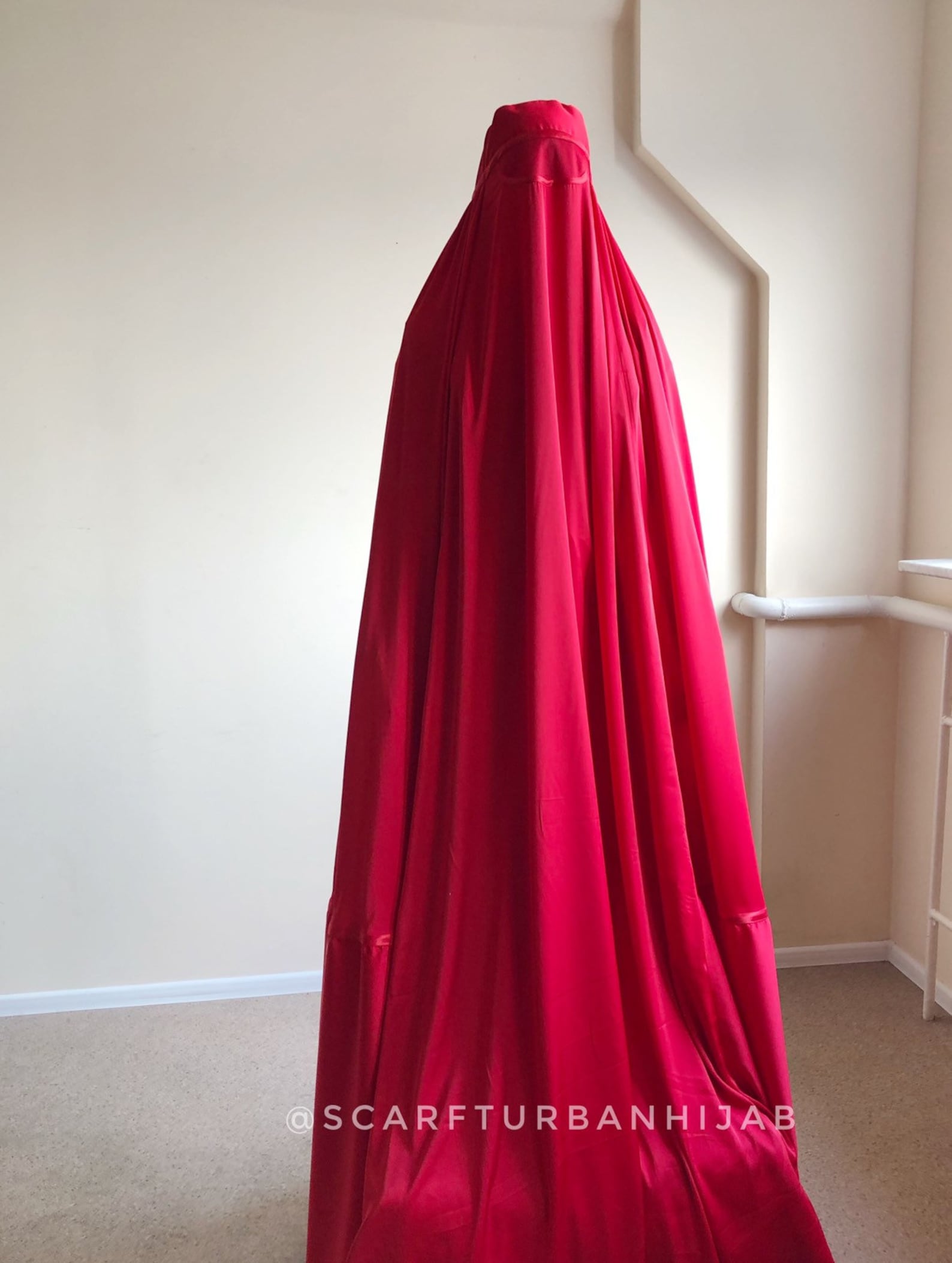 Red Afghan Burqa Silk Khimar Cape Niqab Full Long Hijab - Etsy
