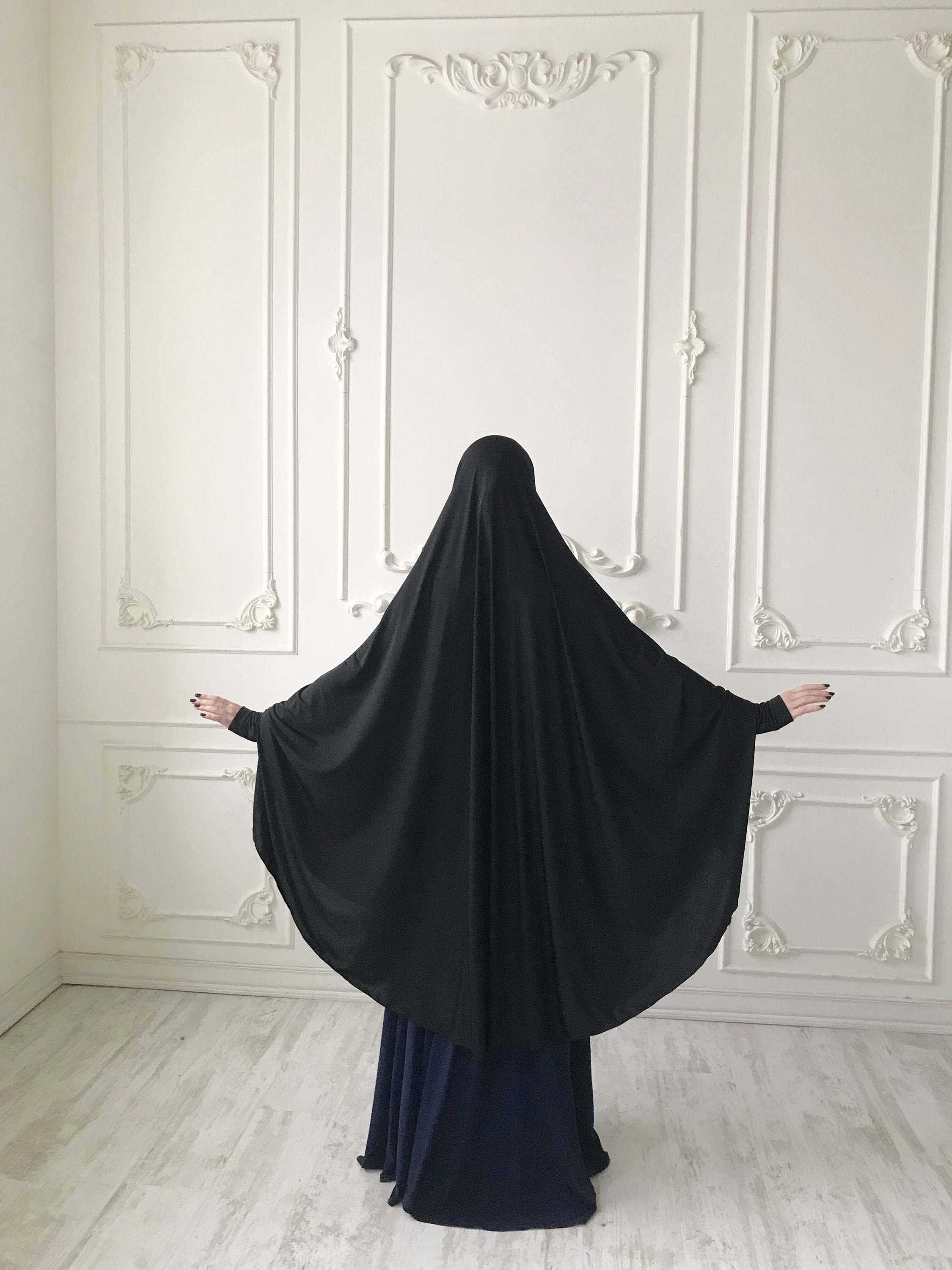 Black Transformer Khimar Niqab Jilbab Black Niqab Burqa | Etsy Canada