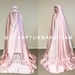 Blush Pink Long Burqa, Muslim Noir Niqab , Islamic Hijab , Hajjie ...
