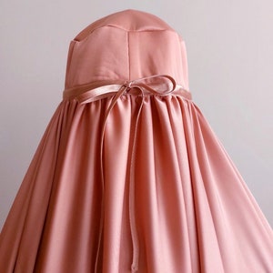 Blush Pink Color Silk Afghan Burqa Cape, Full Niqab Veil, Saudi Abaya ...