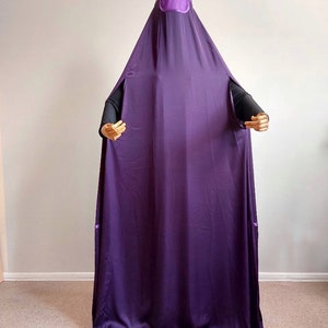 Eggplant Color Silk Afghan Burqa Cape, Full Niqab Veil, Saudi Abaya - Etsy