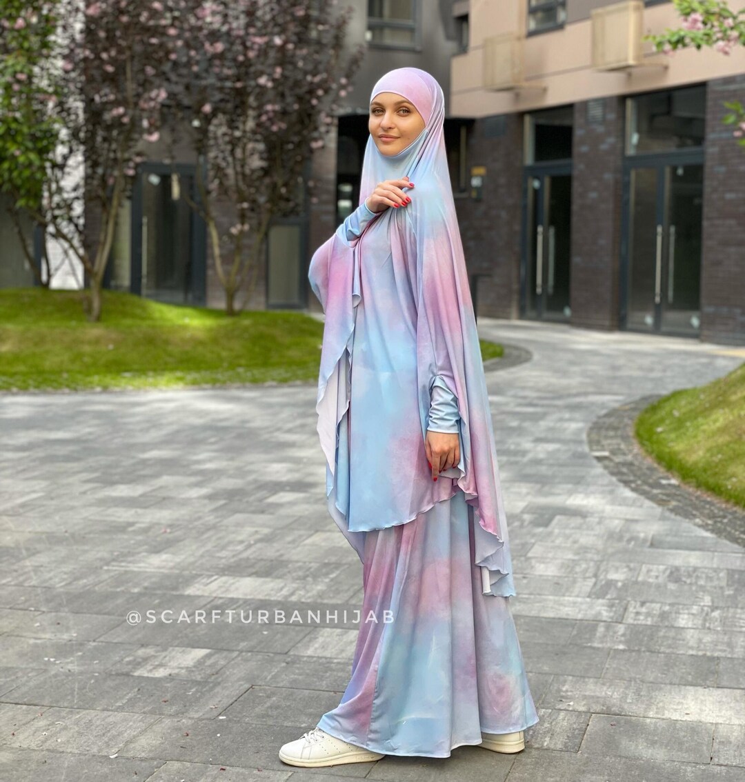 Print Khimar Niqab, Ready to Wear Long Hijab, Islamic Gift - Etsy