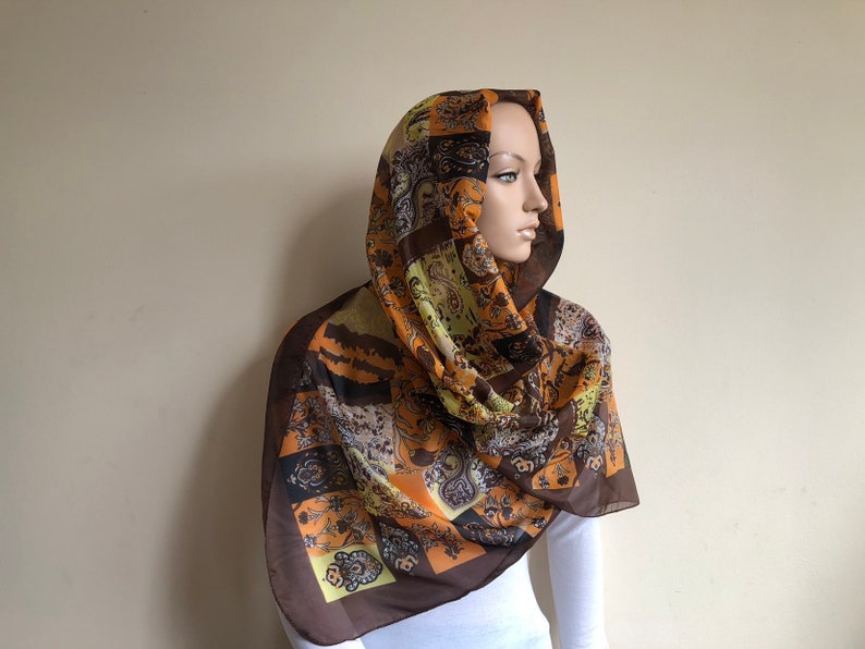 Brown Chiffon Fabric Scarf Abaya Scarf Shaila Arabic - Etsy