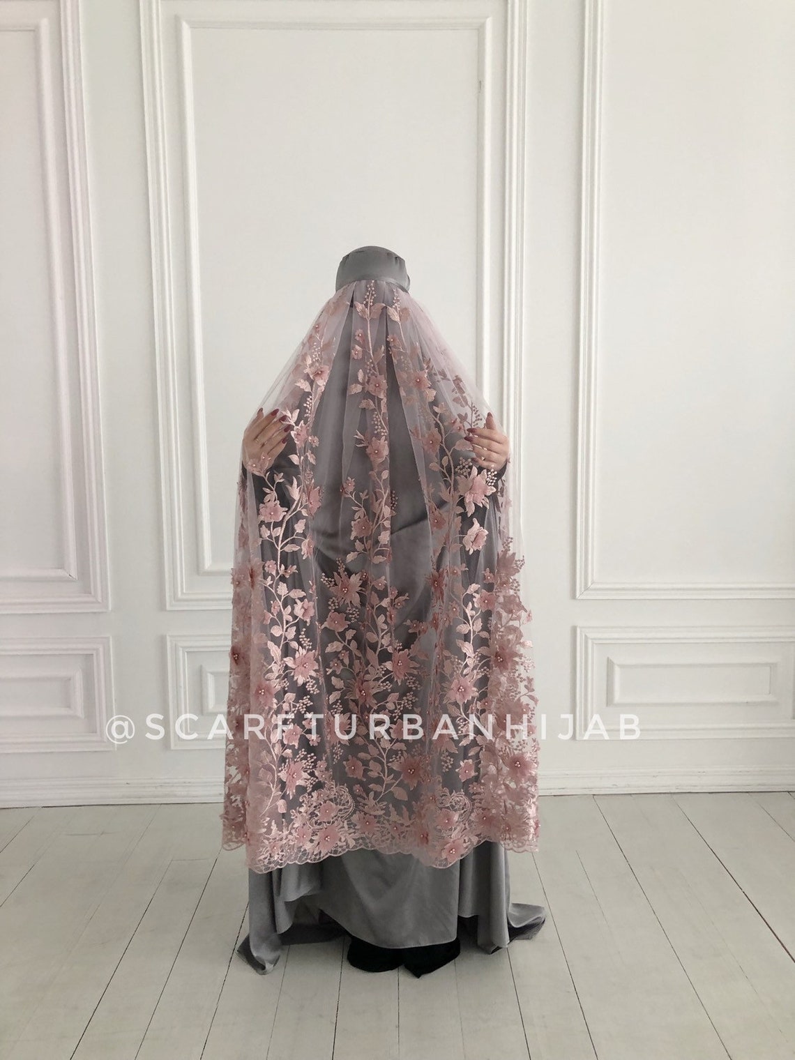 Lace Embroidery Gray Afghan Burqa Silk Khimar Cape Niqab - Etsy