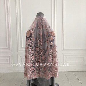 Lace Embroidery Gray Afghan Burqa, Silk Khimar Cape, Niqab, Full Long ...