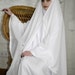 White Wedding Khimar, Modern Burqa, Bridal Burka, Muslim Cape, Hajj ...
