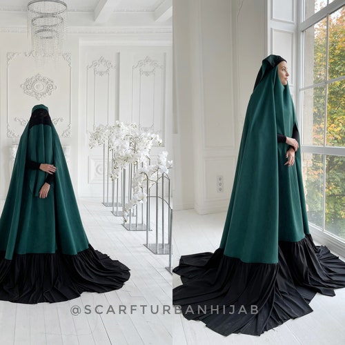 Golden Beige Afghan Burqa Silk Khimar Cape Niqab Full Long - Etsy