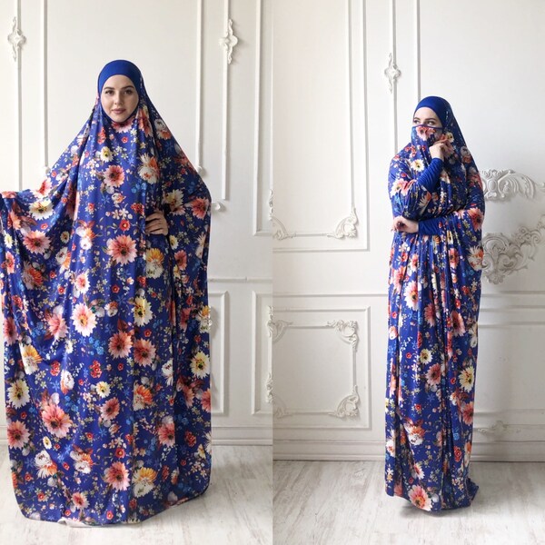 Royal Blue Islamic Dress - Etsy