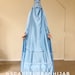 Sky Blue Long Burqa, Muslim Niqab , Islamic Hijab , Hajjie Clothing ...