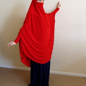 Transformer Red Khimar, Niqab Burqa, Cherry Niqab, Traditional Burqa ...