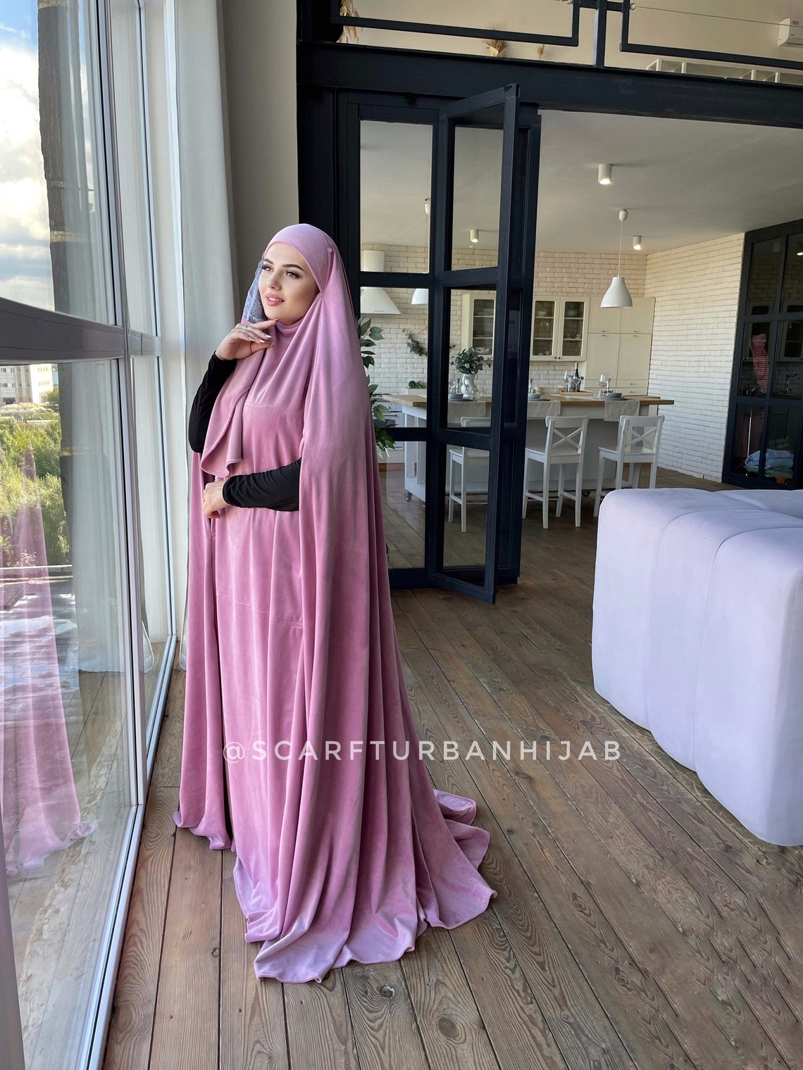 Warm Pink Afghan Burqa Plush Velour Khimar Cape Niqab Full - Etsy