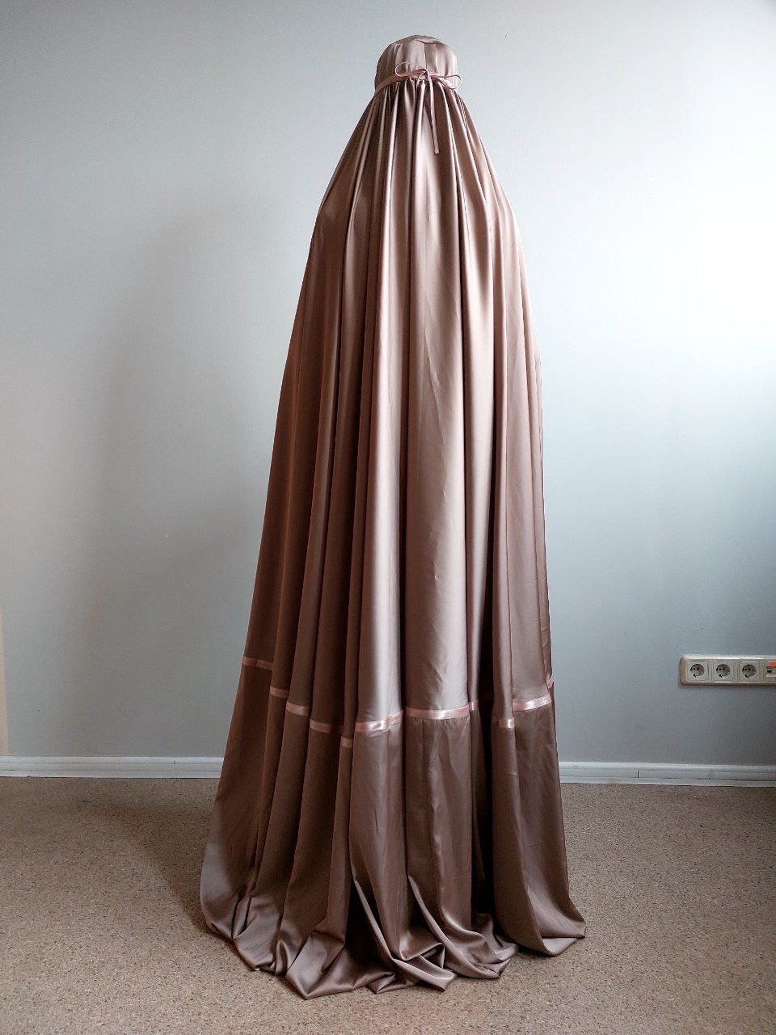 Cappuccino Silk Afghan Burqa Cape, Full Niqab - Etsy