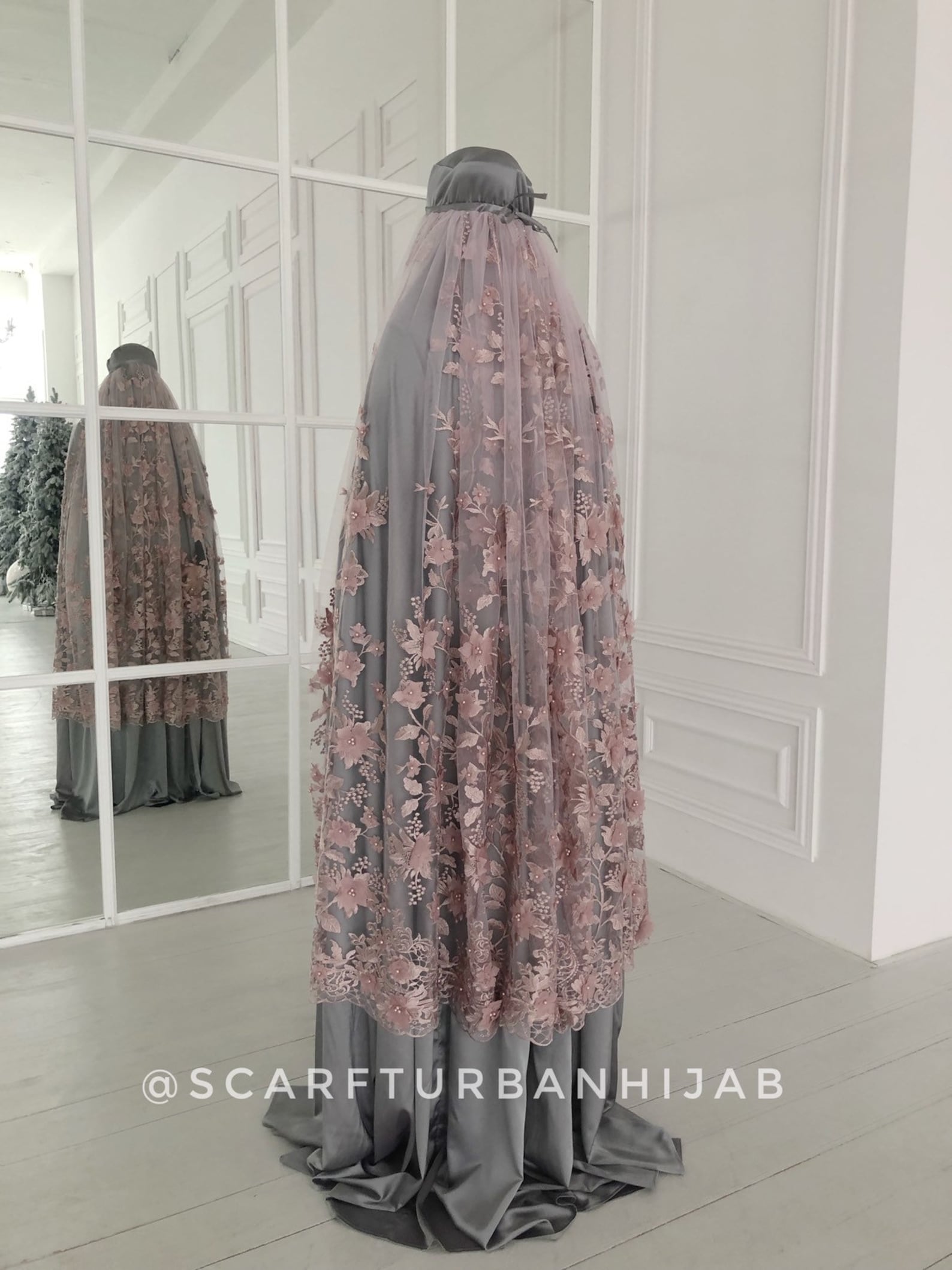 Lace Embroidery Gray Afghan Burqa Silk Khimar Cape Niqab - Etsy