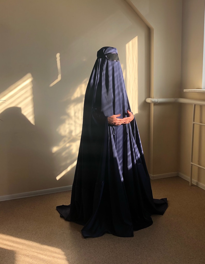 Afghan Burqa Silk Khimar Cape Niqab Full Long Hijab - Etsy Australia