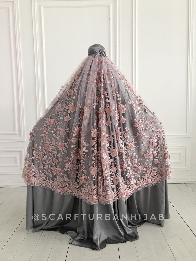 Lace Embroidery Gray Afghan Burqa Silk Khimar Cape Niqab - Etsy