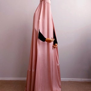 Blush Pink Color Silk Afghan Burqa Cape, Full Niqab Veil, Saudi Abaya ...