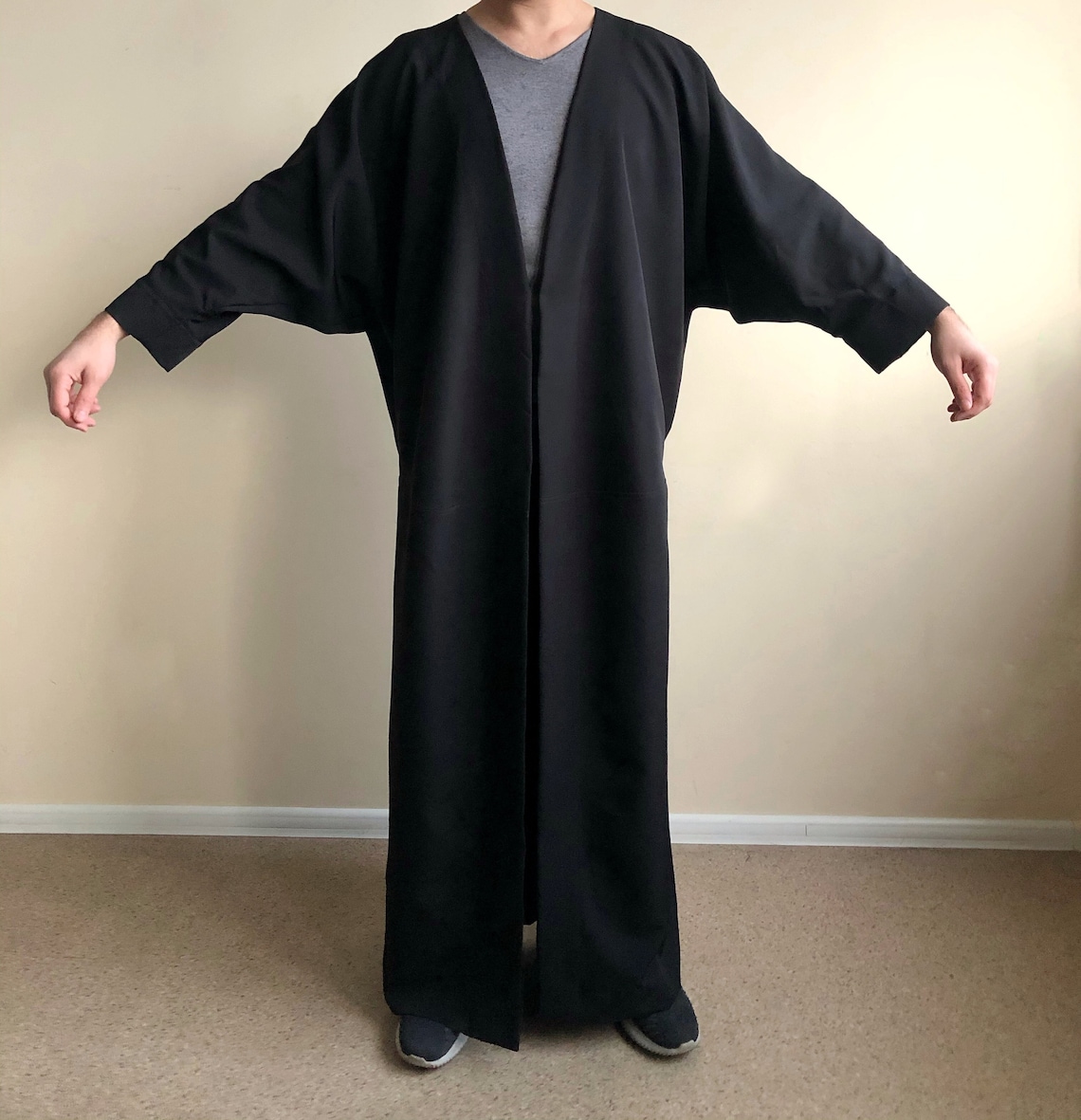 Men Black Cloak Coat Islamic Men Clothing Ritual Cape Mula - Etsy