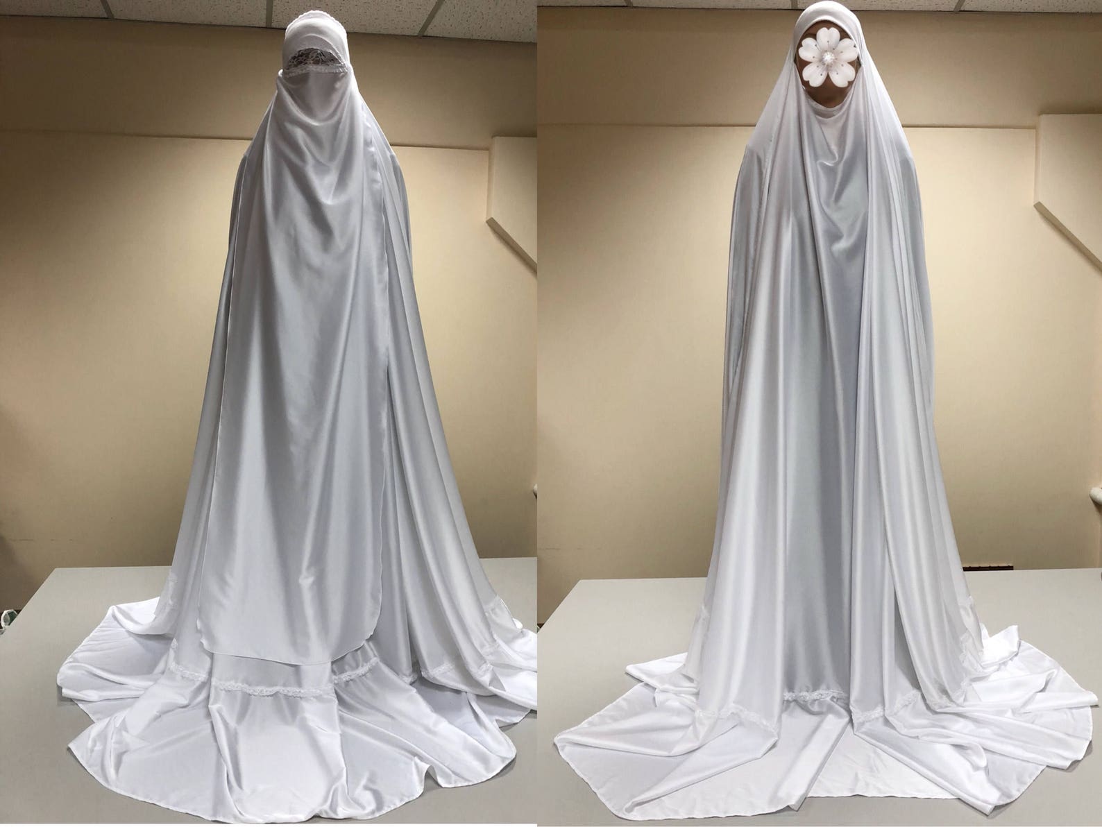 White Long Burqa Muslim Niqab Wedding Hijab Hajjie | Etsy