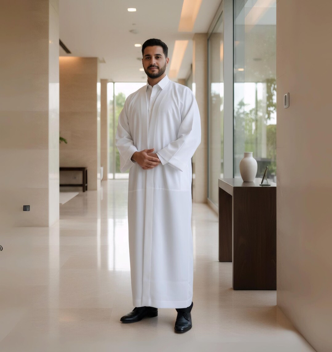 Men White Cloak Coat , Islamic Men Clothing, Ritual Cape, Mula Sheikh ...