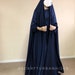 Elegant Burqa Suit, Silk Satin Muslim Dress, Wide Long Khimar Cape - Etsy