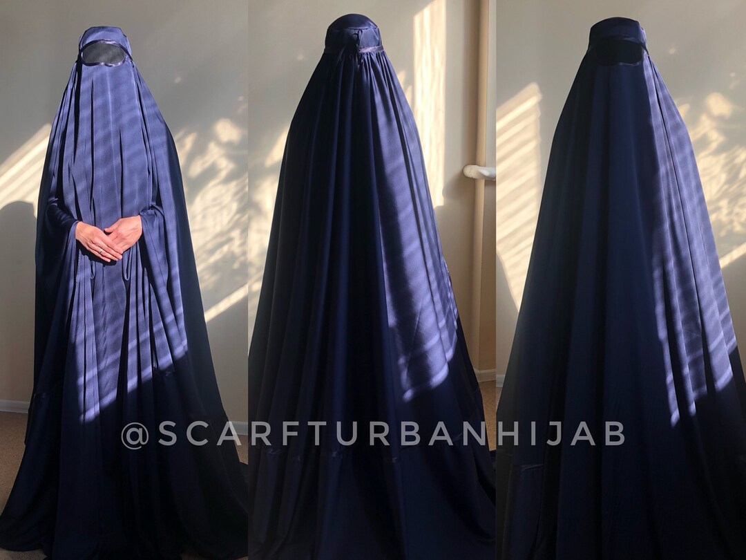 Afghan Burqa Silk Khimar Cape Niqab Full Long Hijab - Etsy Denmark