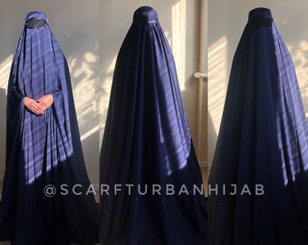 Burgundy Afghan Burqa Silk Khimar Cape Niqab Full Long | Etsy
