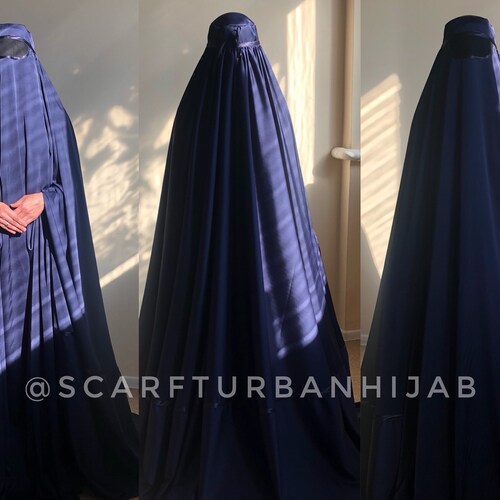 Burgundy Afghan Burqa Silk Khimar Cape Niqab Full Long - Etsy