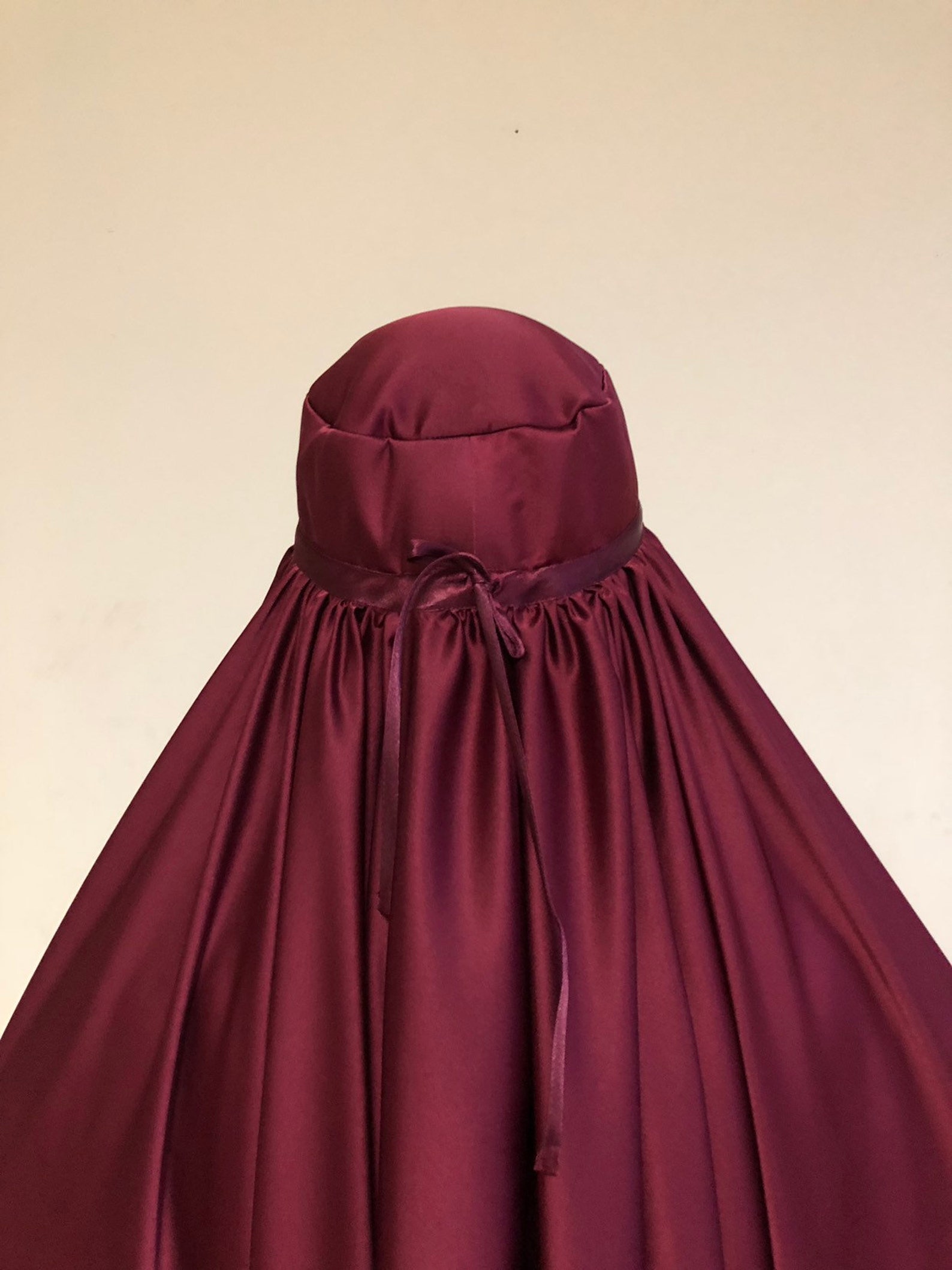 Burgundy Afghan Burqa, Silk Khimar Cape, Niqab, Full Long Hijab - Etsy