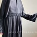 Black Silk Elegant Dress Lace Abaya Stylish Hijab Khimar - Etsy