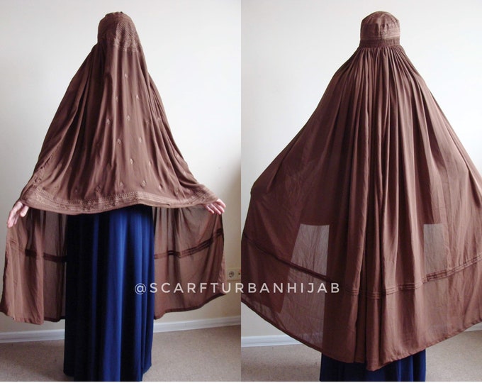 Brown Beige Afghan Burqa, Traditionally Patan Clothing, Chador, Chadar ...