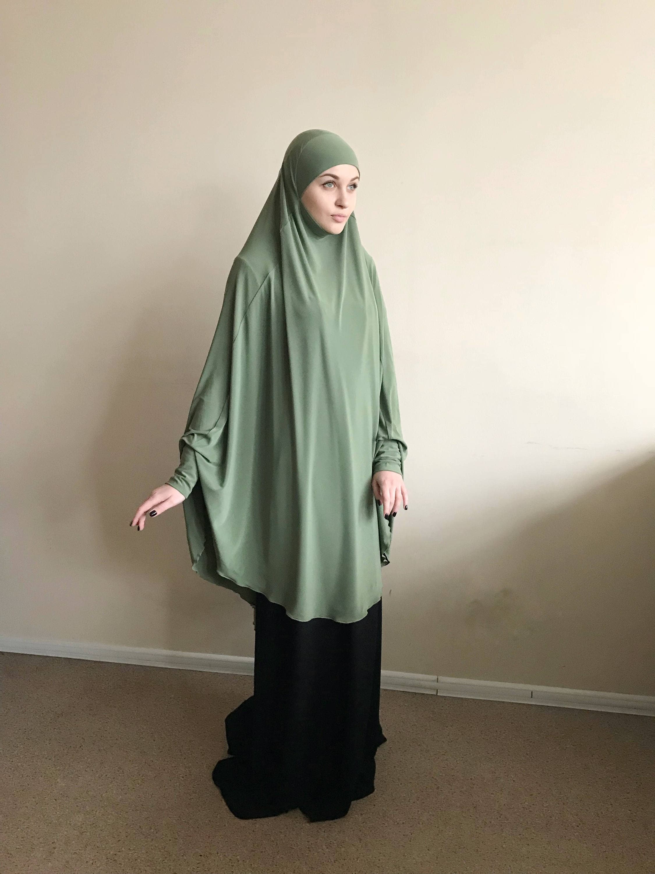 Transformer olive color Khimar niqab burqa olive niqab | Etsy