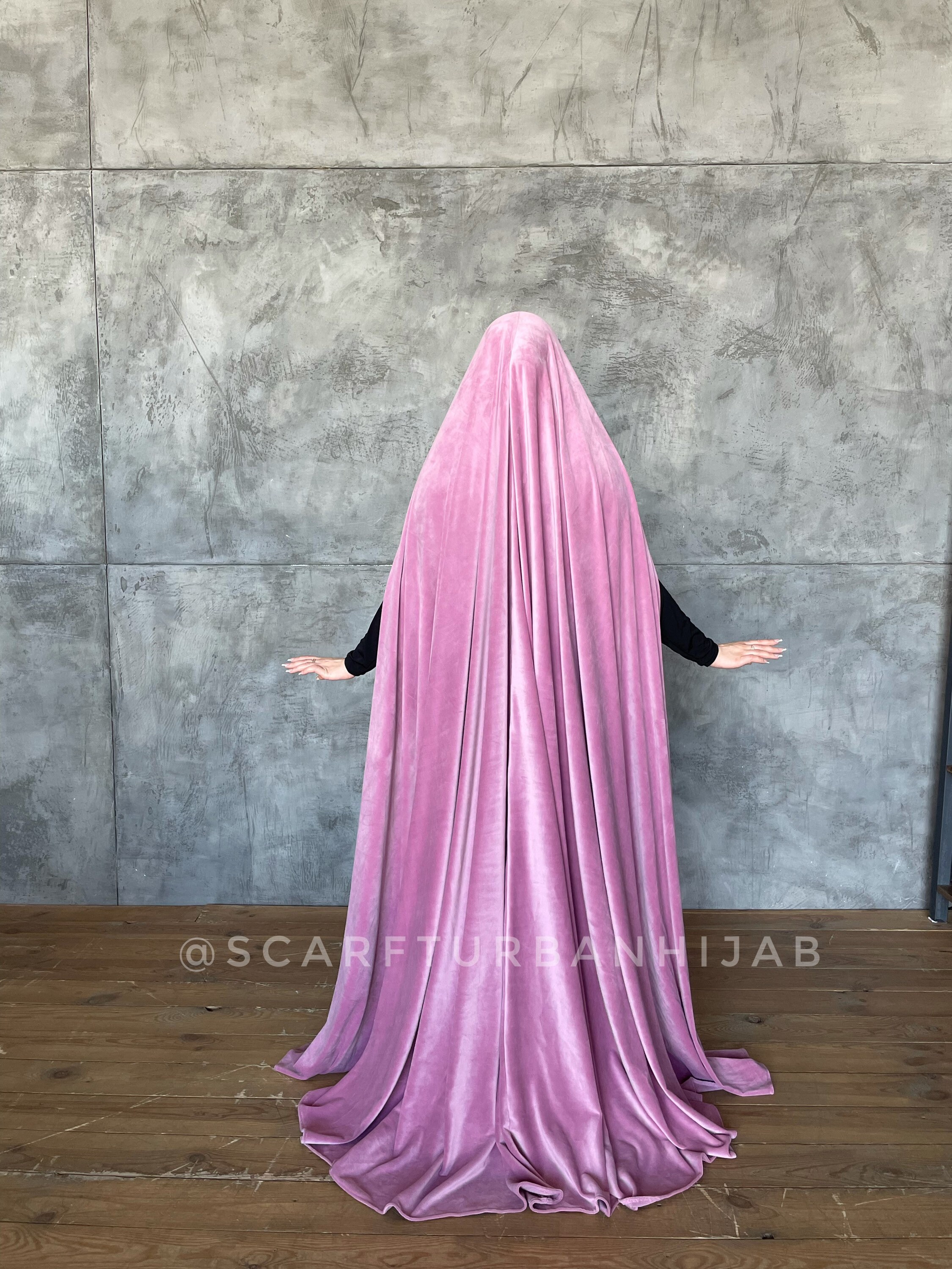Warm Pink Afghan Burqa Plush Velour Khimar Cape Niqab Full - Etsy