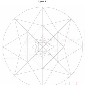 Mandala Template for Procreate: Jewel Design; Digital Mandala Grid ...