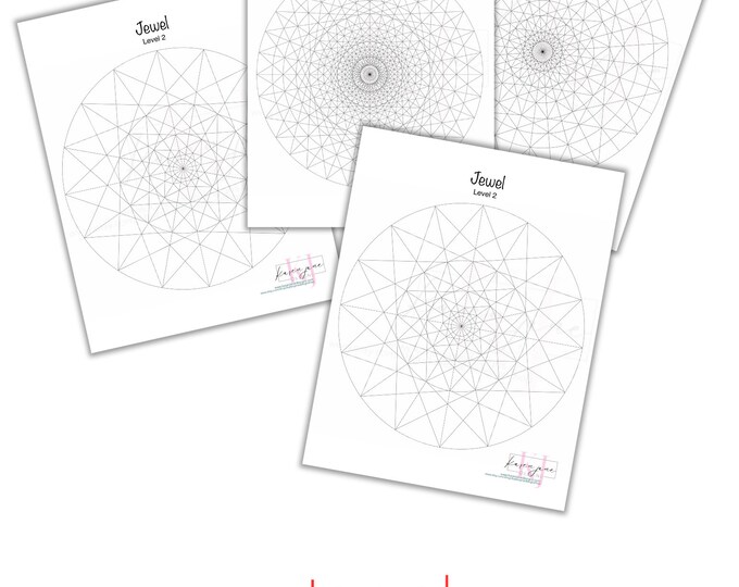 Mandala Template for Procreate: Jewel Design; Digital Mandala Grid ...