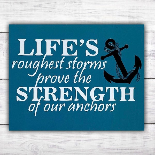 Wooden Anchor Sign - Etsy