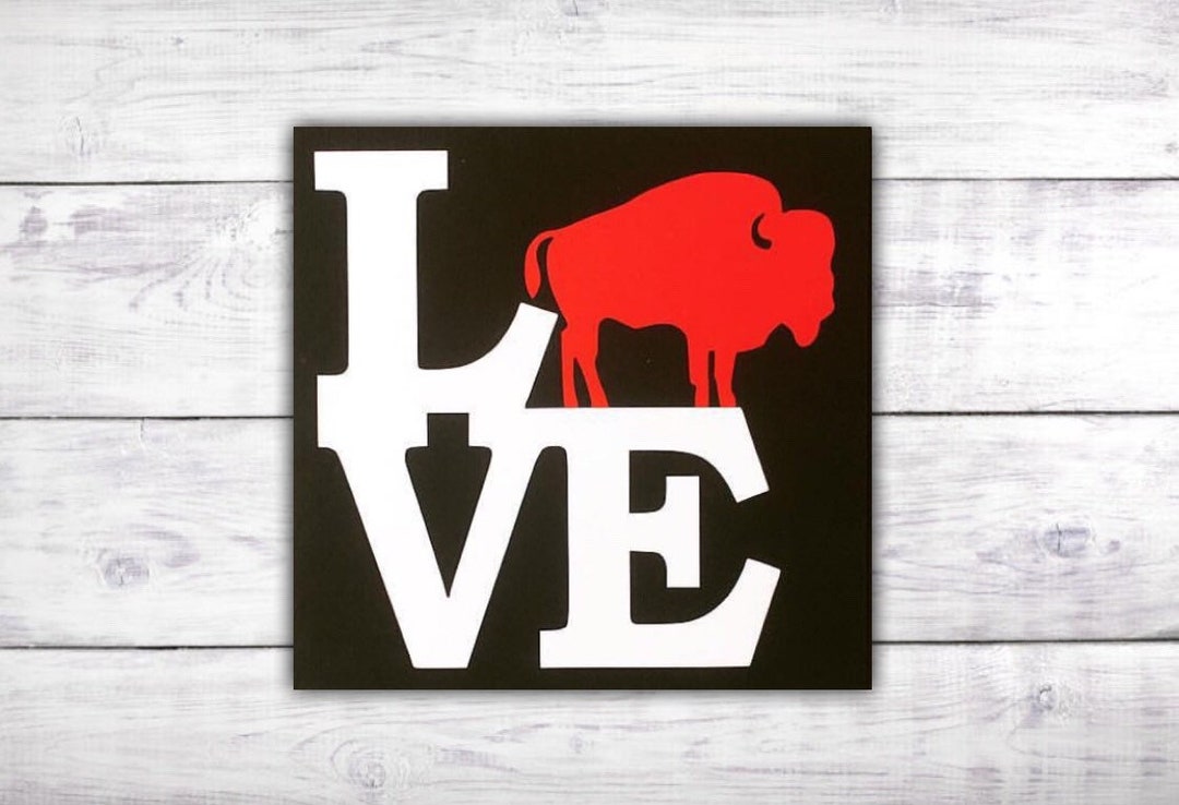Buffalo Love Sign | Buffalo New York Queen City | Wood Bar Sign ...